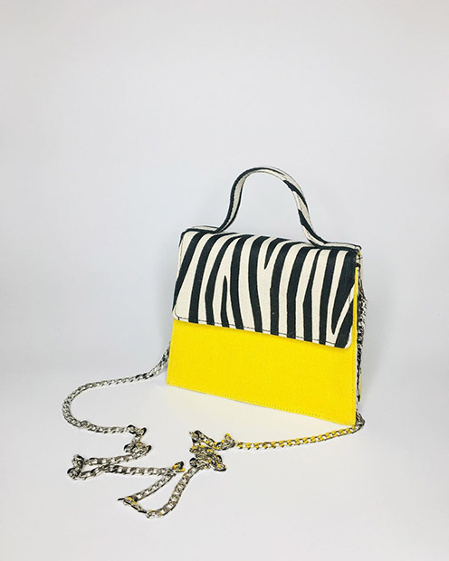 ZULU Zebra Printed Jute Mini-Bag - Jute Smart - Jute hand bags and ...