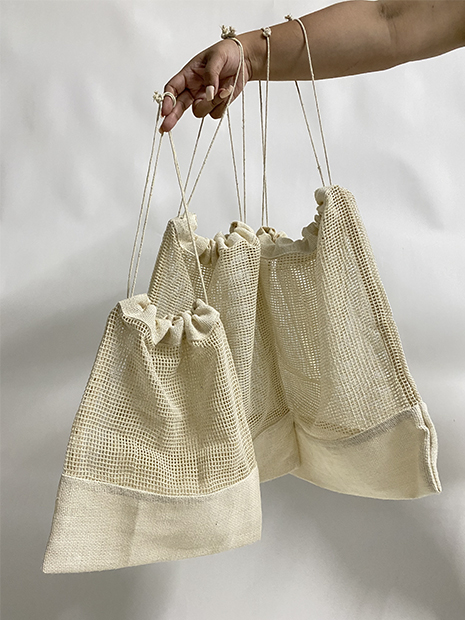 Shop Eva Net Drawstring Bag Set of 3, online In India | JuteSmart