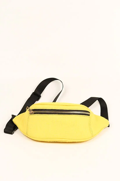 JAUNE - Yellow Jute Cotton Fanny Pack Unisex - Jute Smart - Jute hand ...